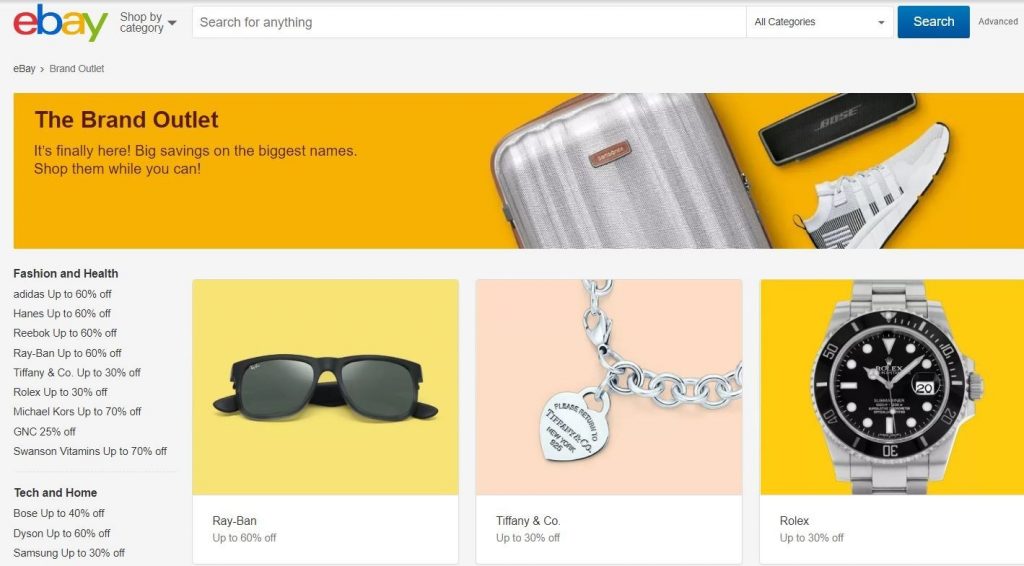 eBay Launches Brand Outlet | Retail & Leisure International
